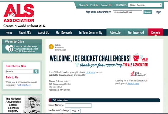 HOW TO DONATE TO ALS